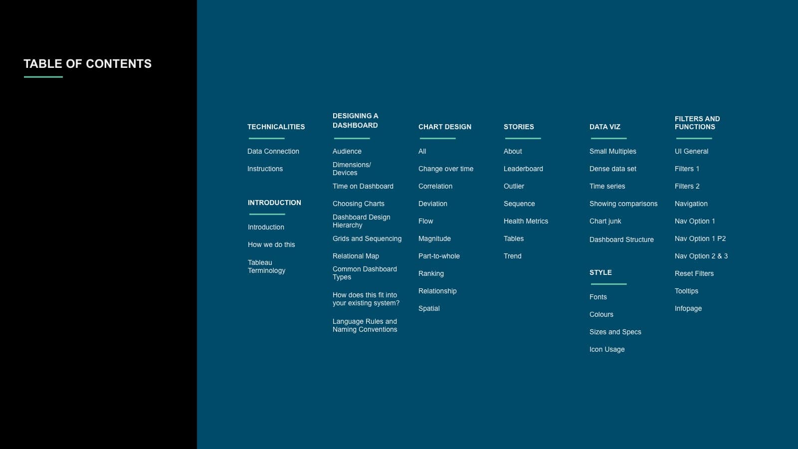 Tabcorp Tableau Style Guide Project